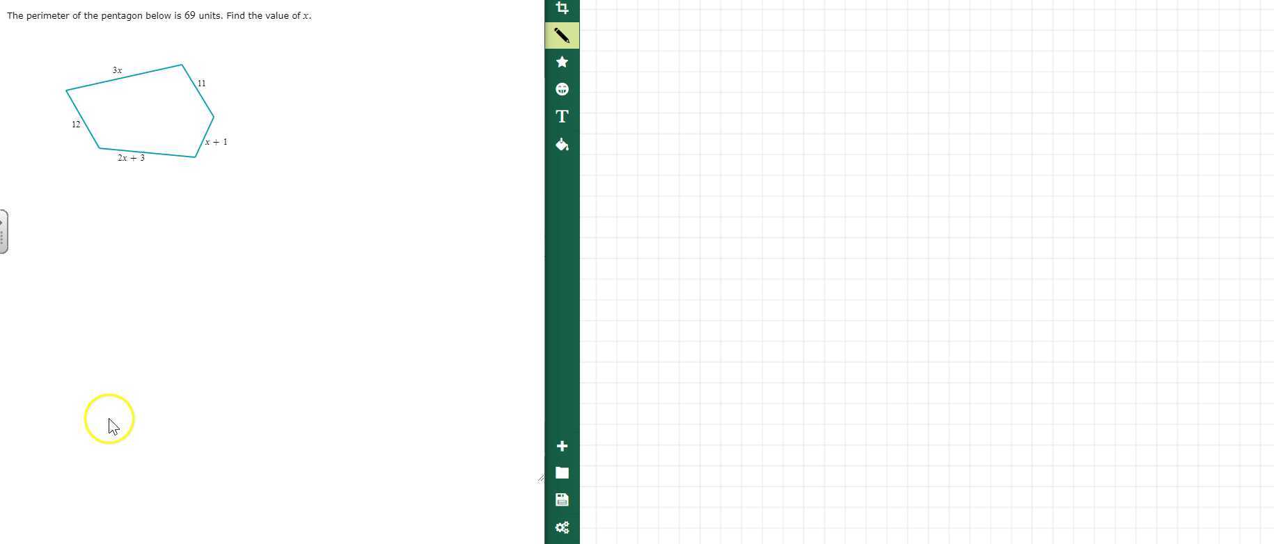 Finding a side length given the perimeter and side lengths with variables