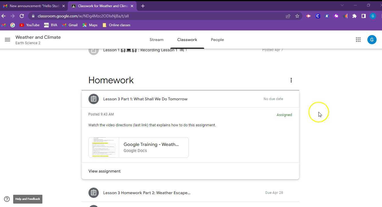 Homework Lesson 3 Part 1