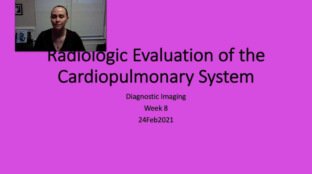 Week 8 - Cardiopulmonary