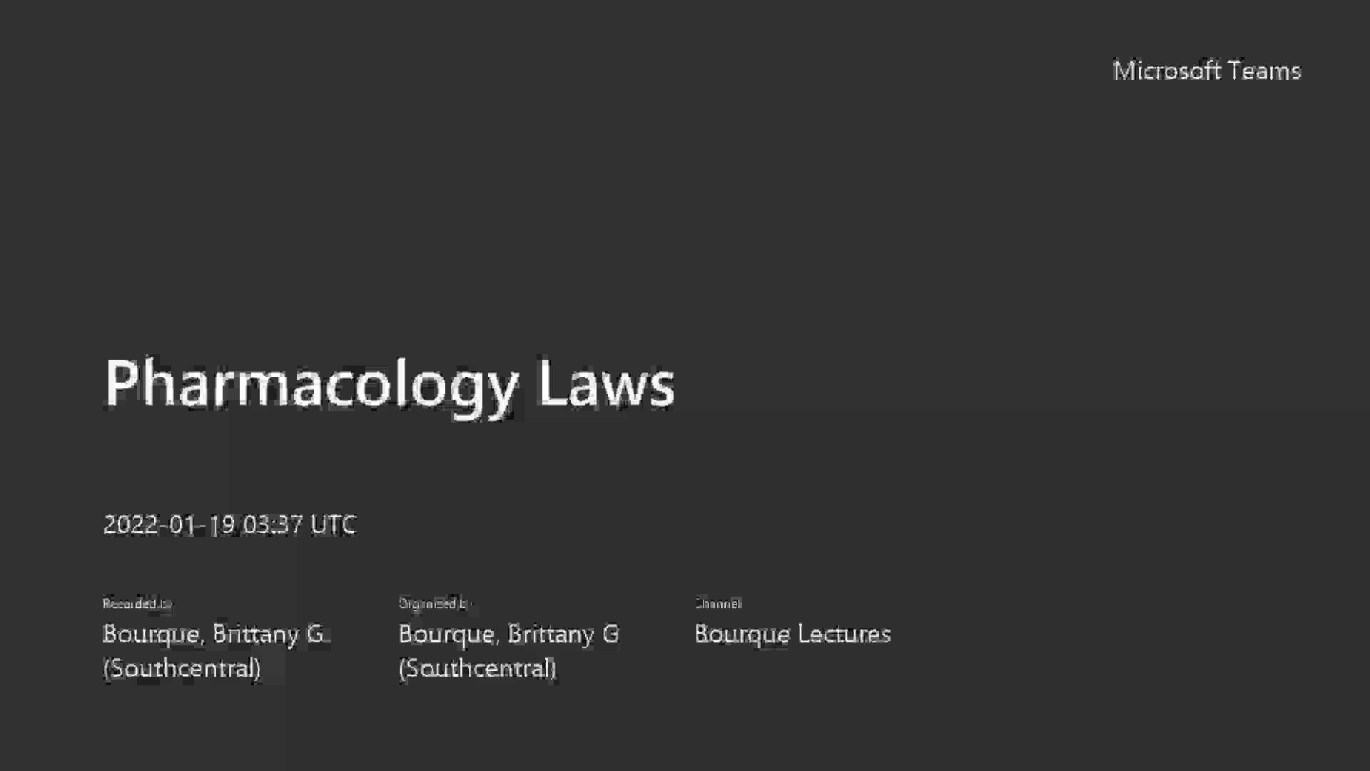 NRS 101:Pharmacology Laws