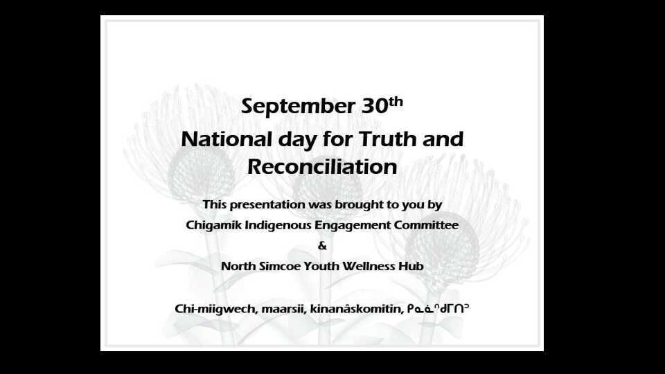 September 30th - National Day for Truth & Reconciliation