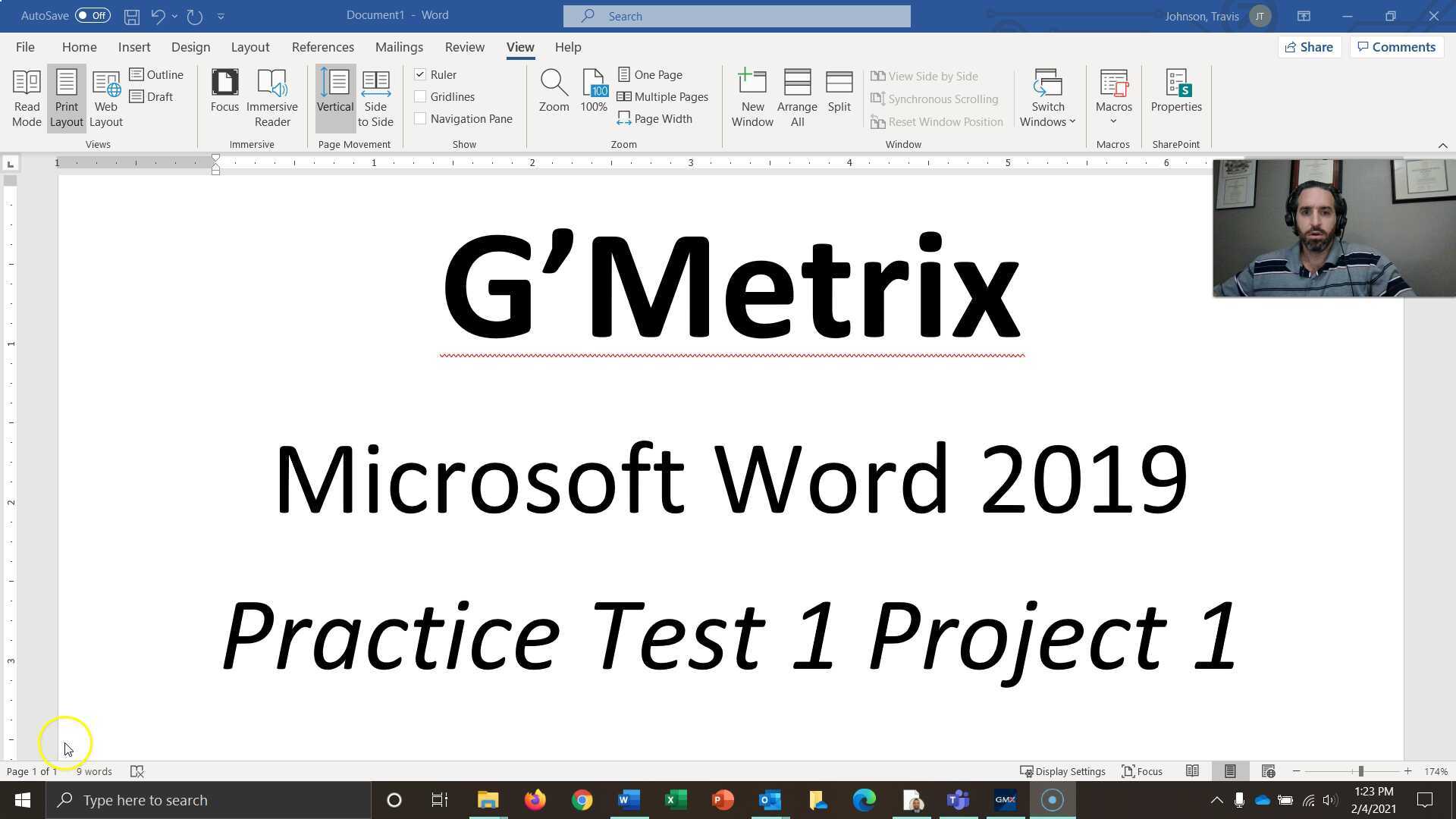 Microsoft Word 2019- Practice Test 1 Project 1