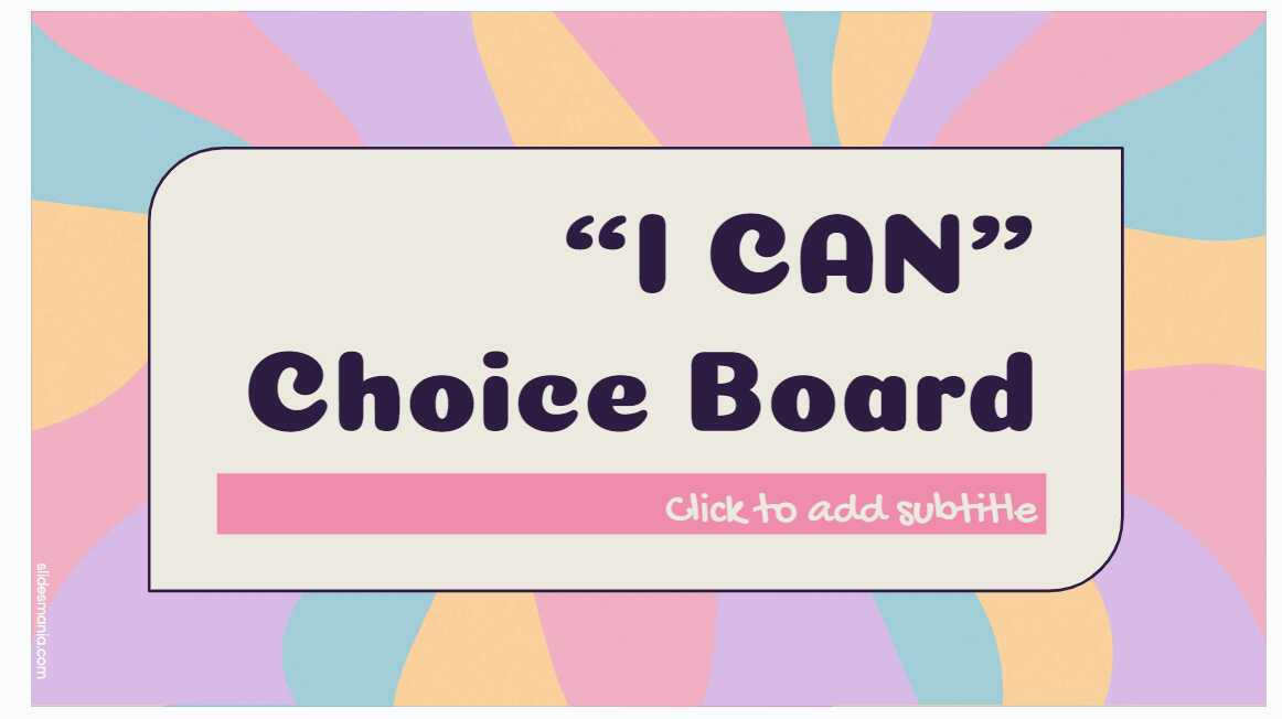 I Can Choiceboard