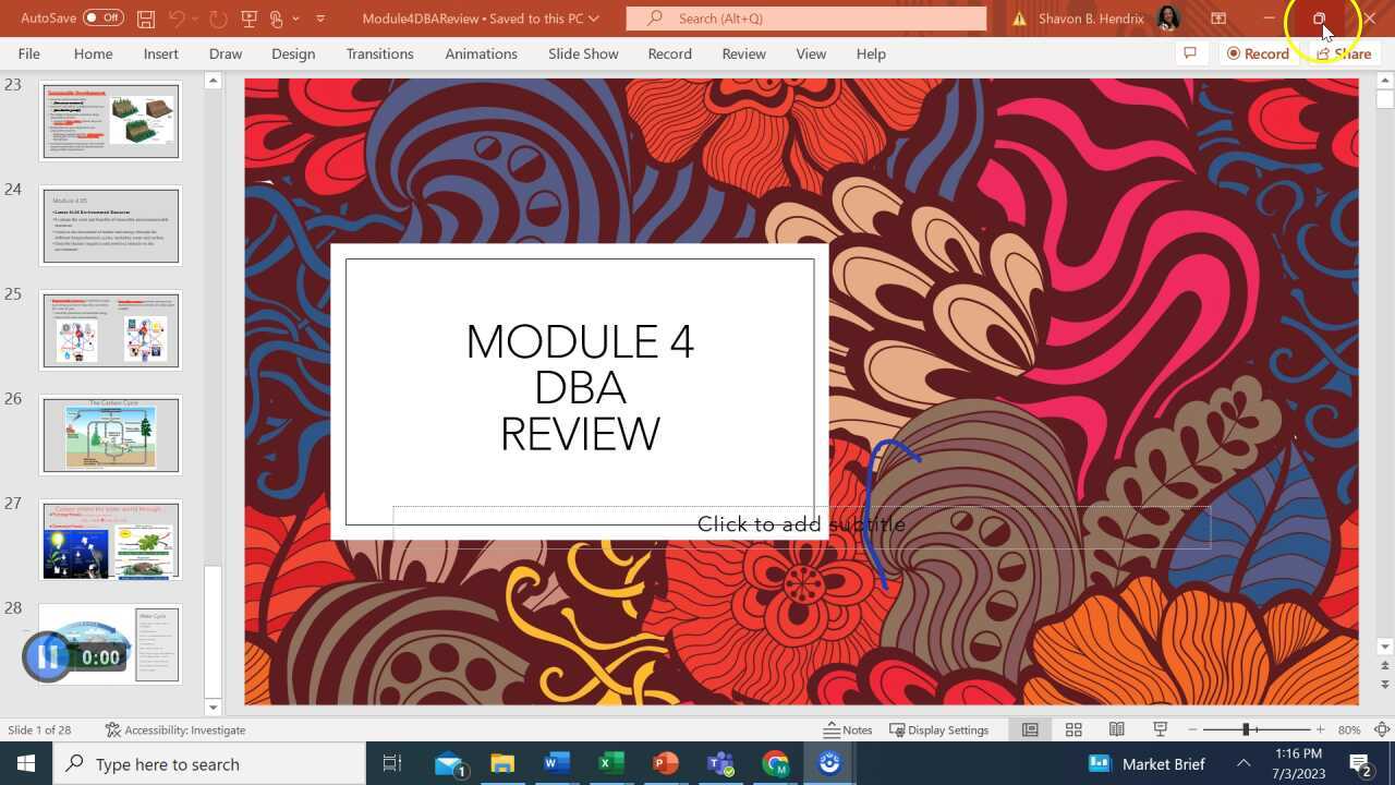 Bio Module 4 DBA Review Part 1