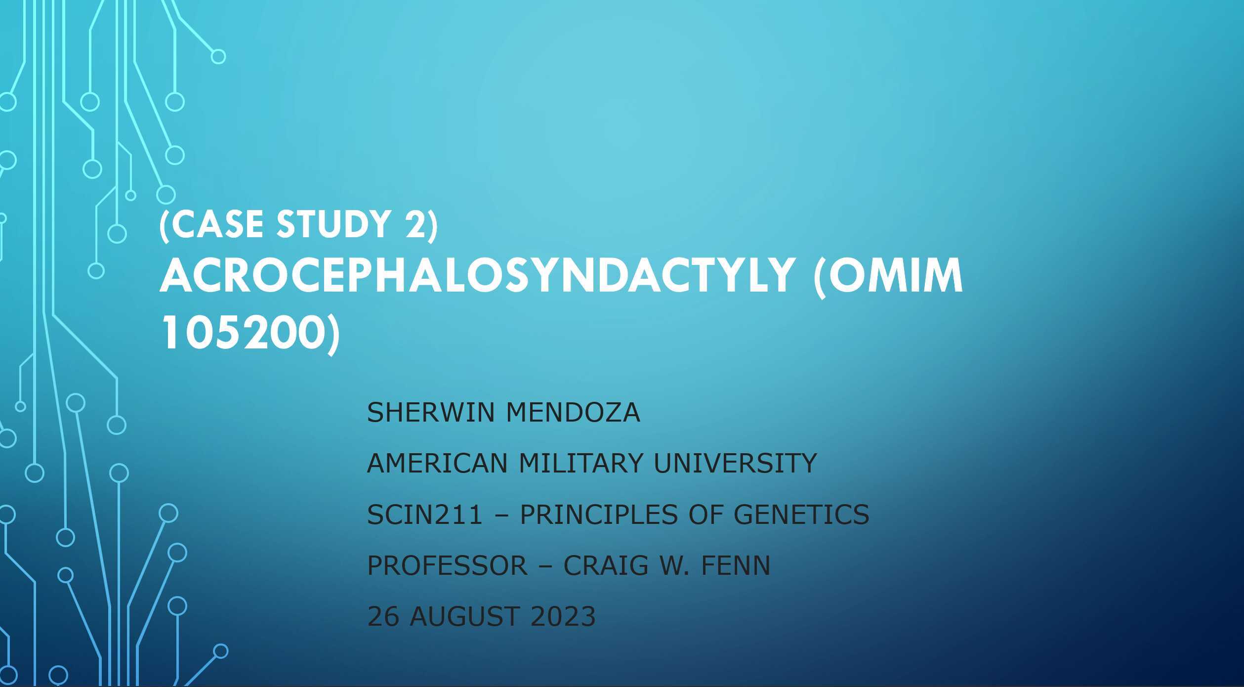 Apert Syndrome - Sherwin Mendoza SCIN211
