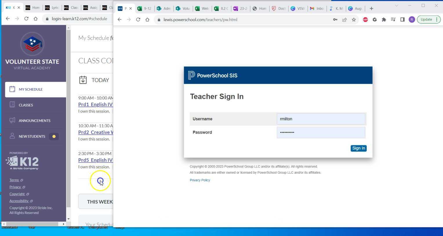 Powerschool Attendance VSVA 23-24
