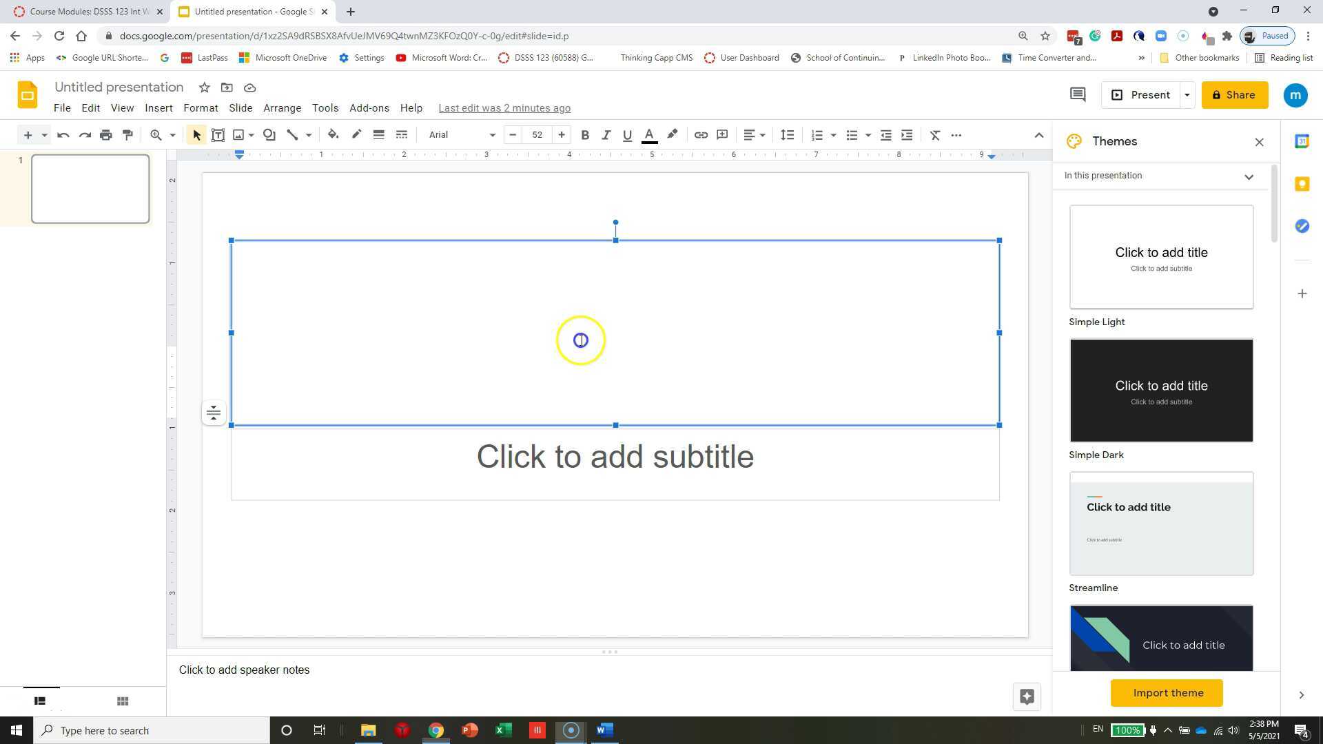 Equations in Google Slides