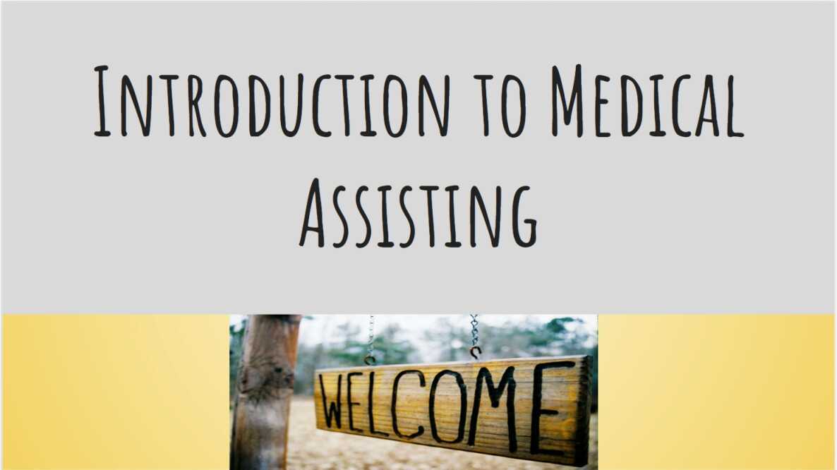 Introduction to Medical Assisting