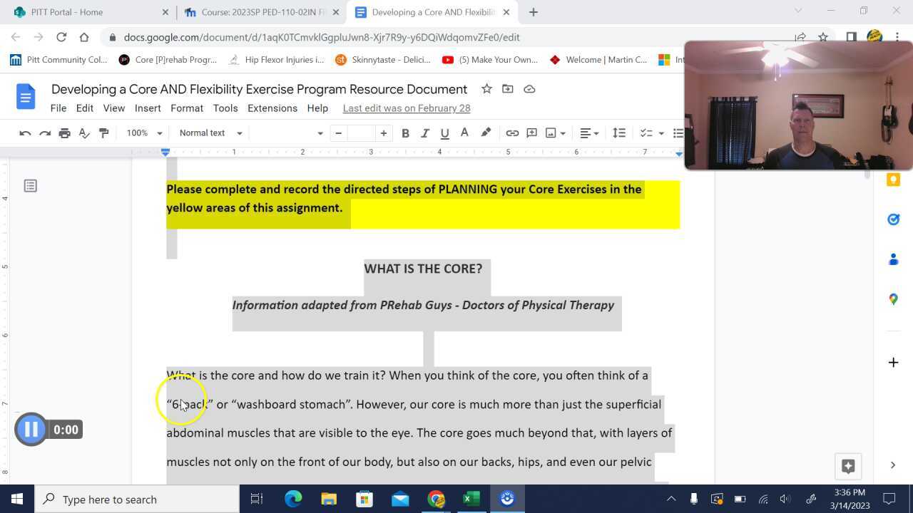 Core & Flexibility Mini Lecture