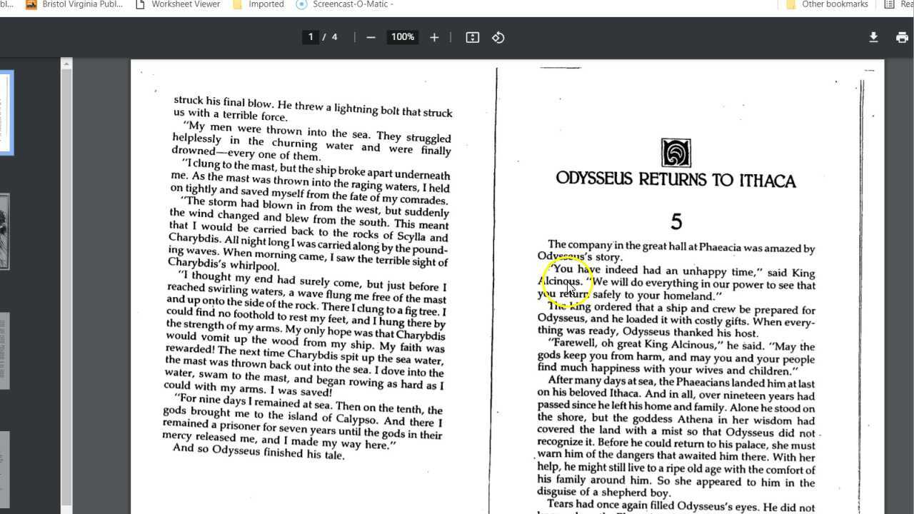 Odysseus Returns to Ithaca