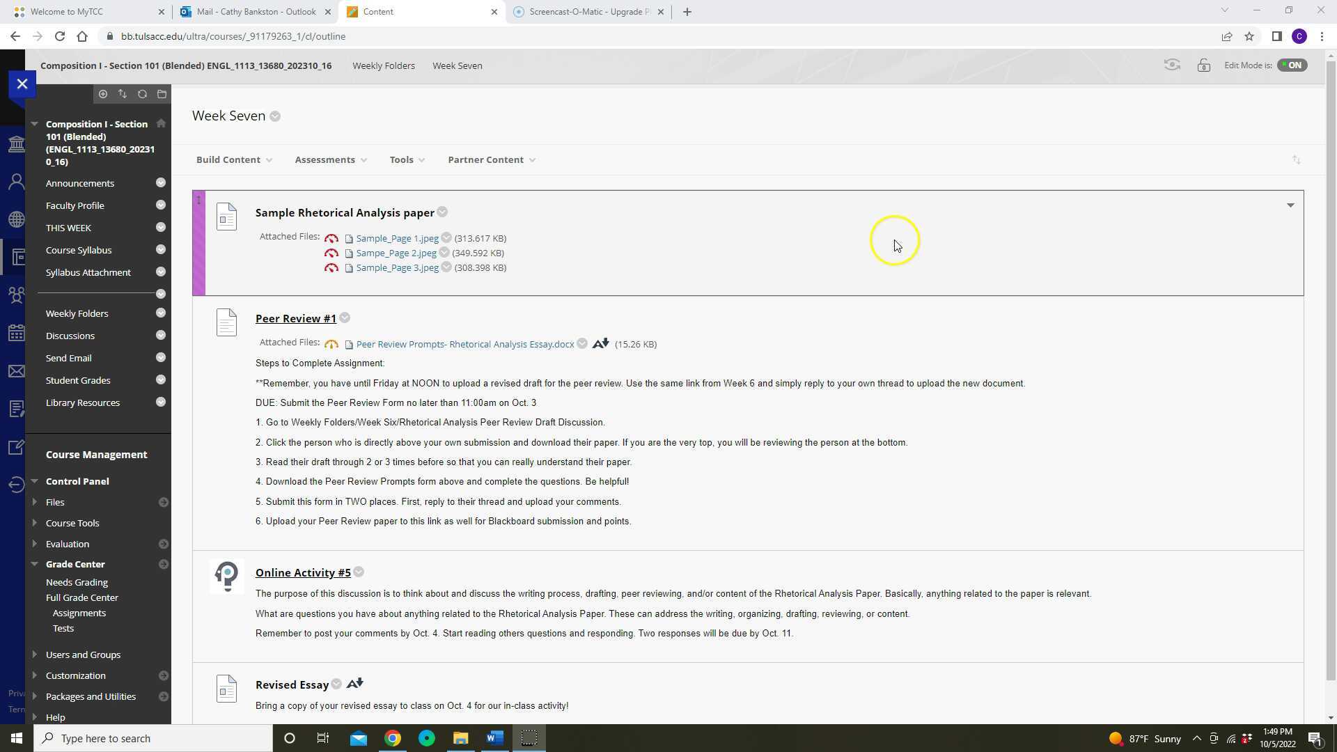 Comp 1 Week 8 Introduction