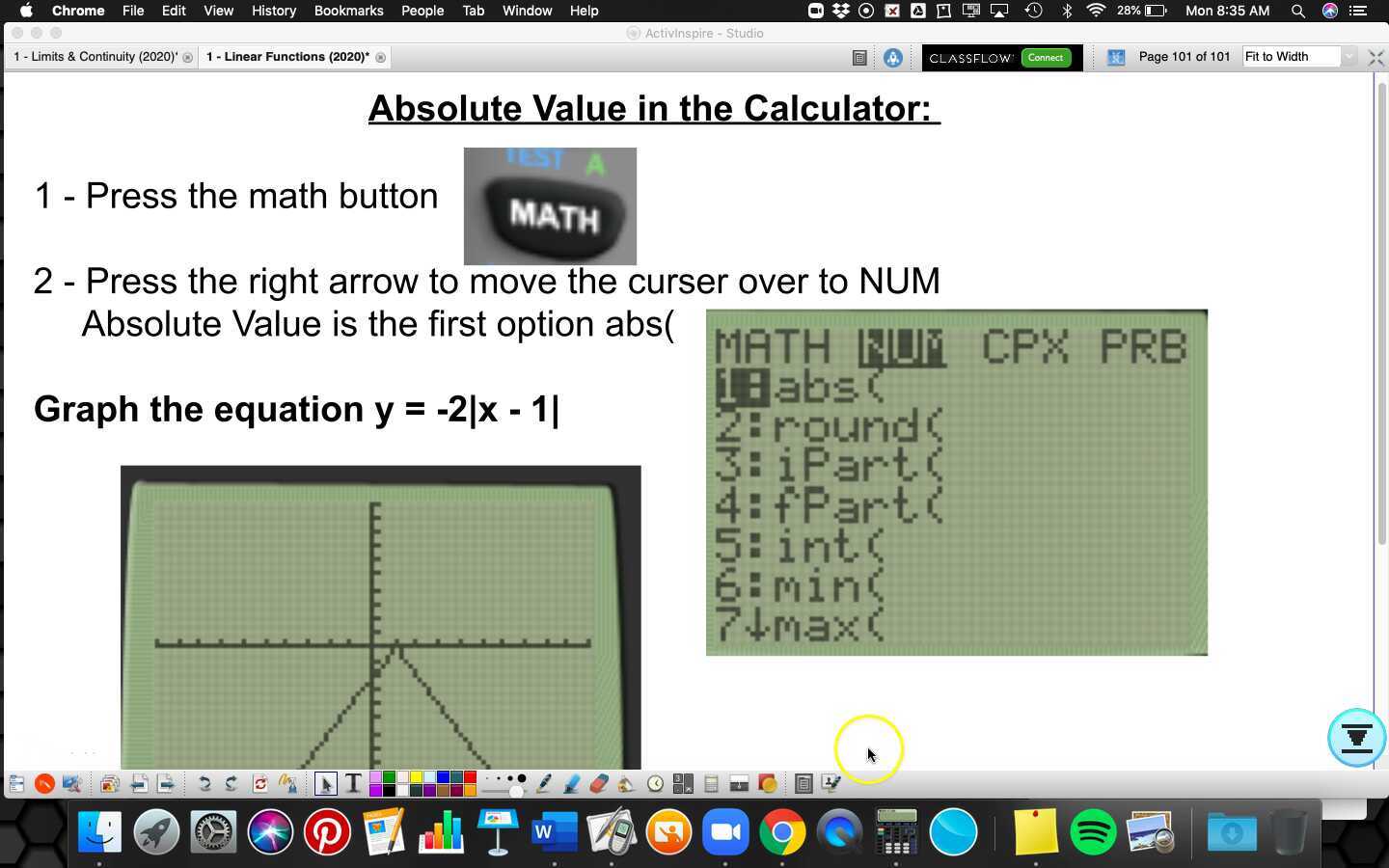 Absolute Value on the Calculator