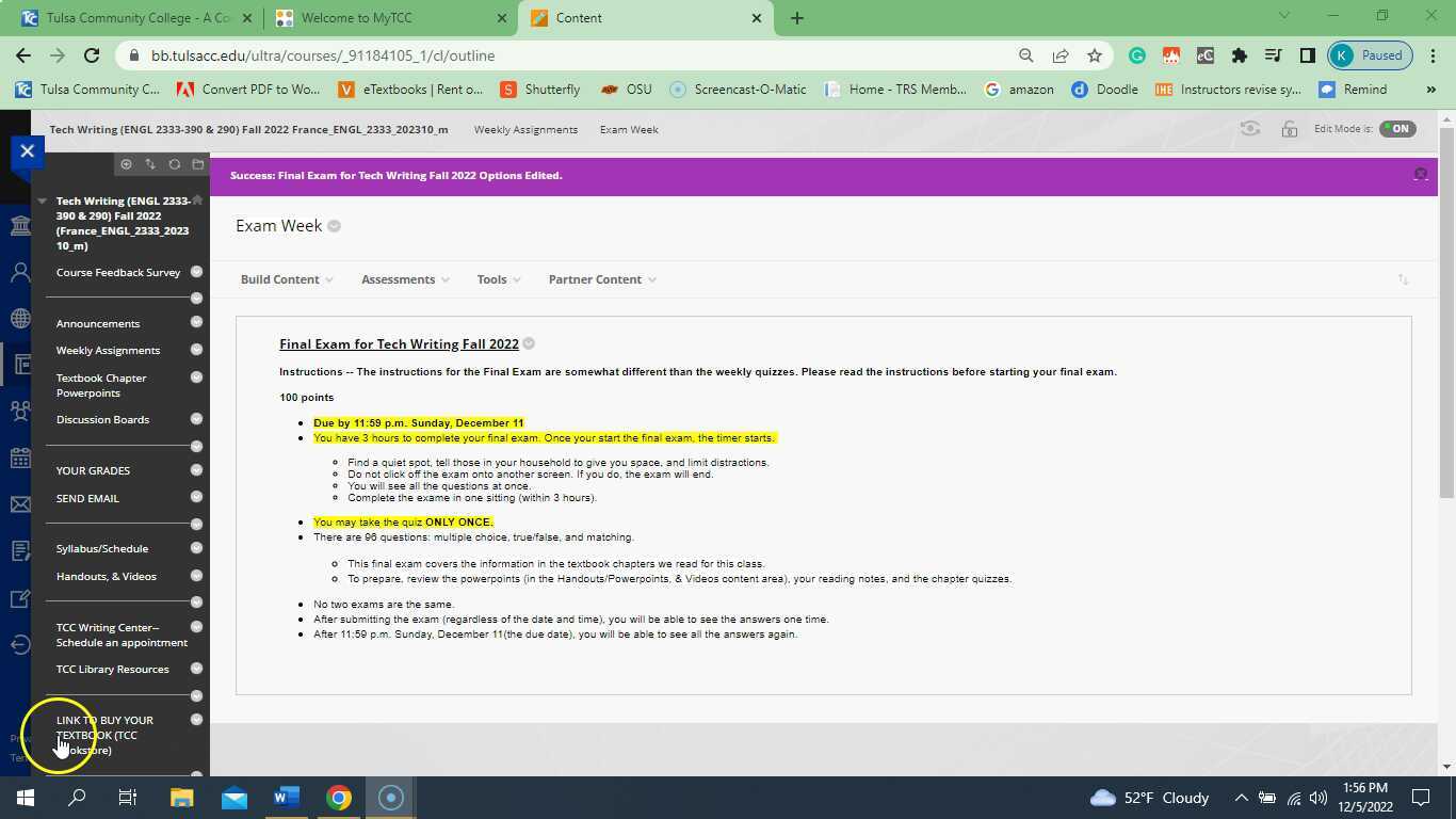 Exam week video fall 2022