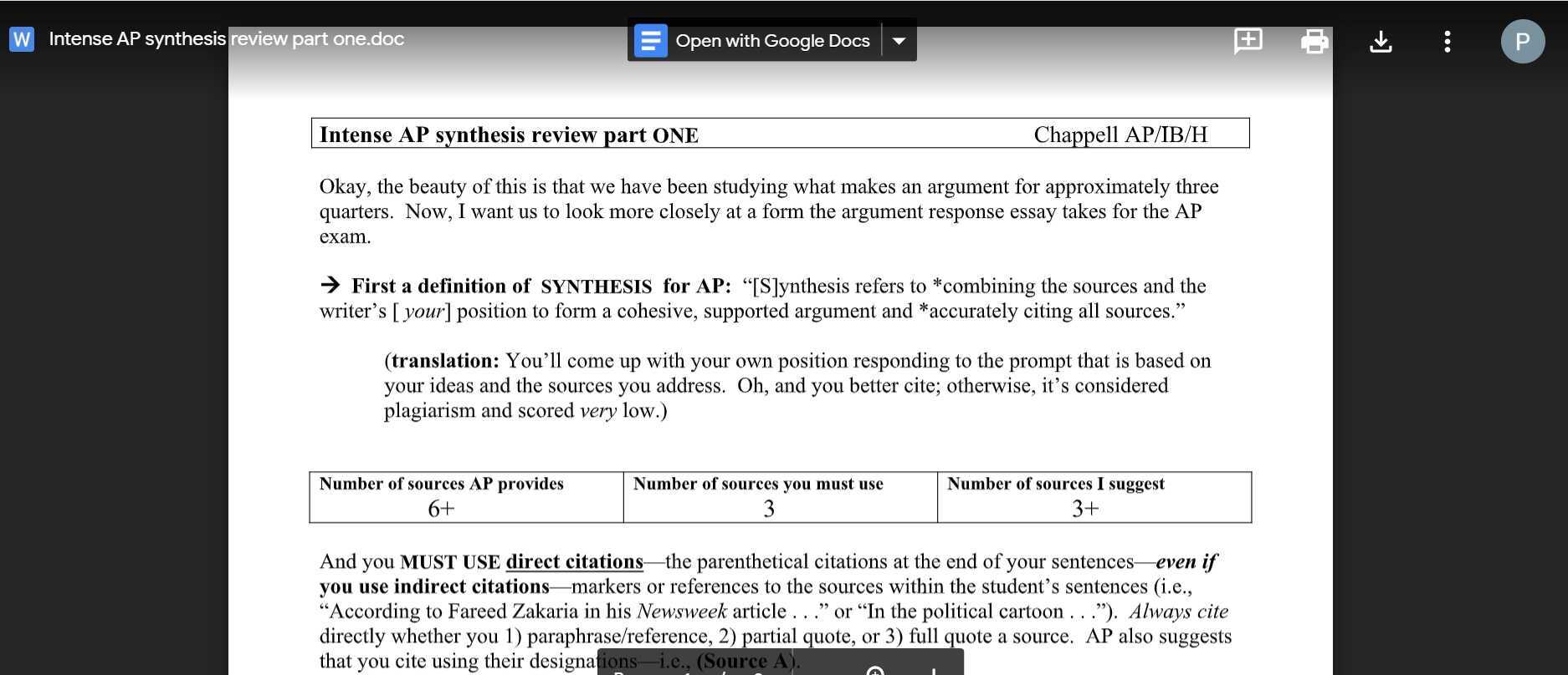 synthesis essay part 1 promo 2 (just the handouts)