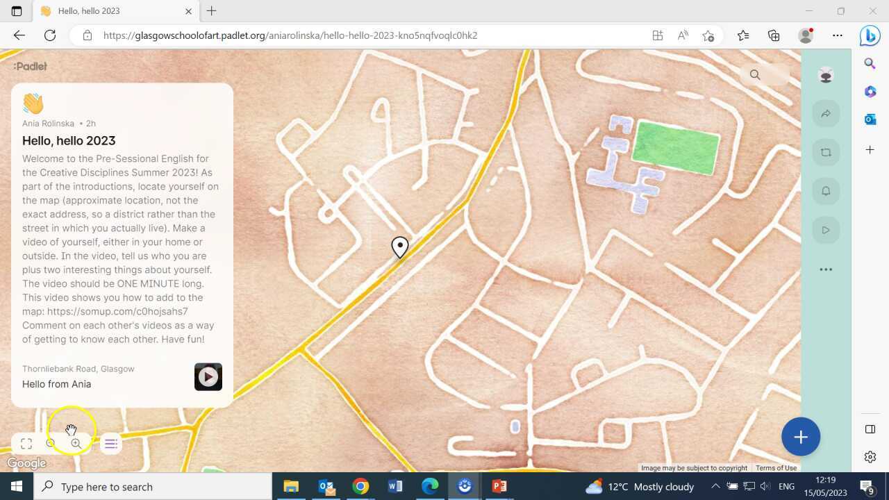 Uploading to the Padlet Map