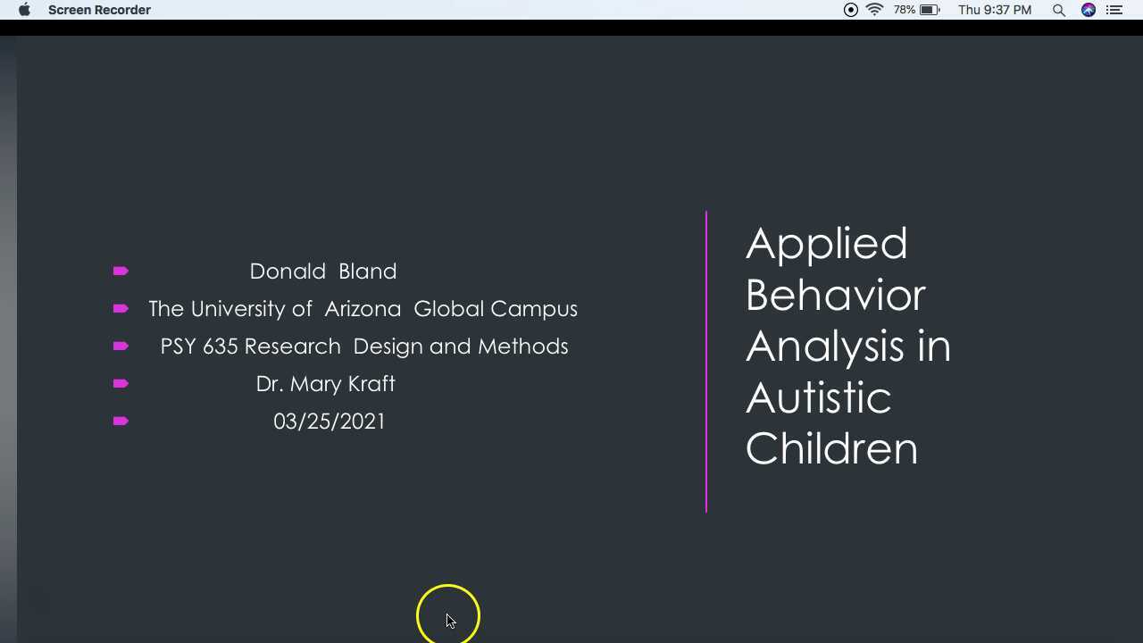 PSY 635 Week 6 Interactive Assignment