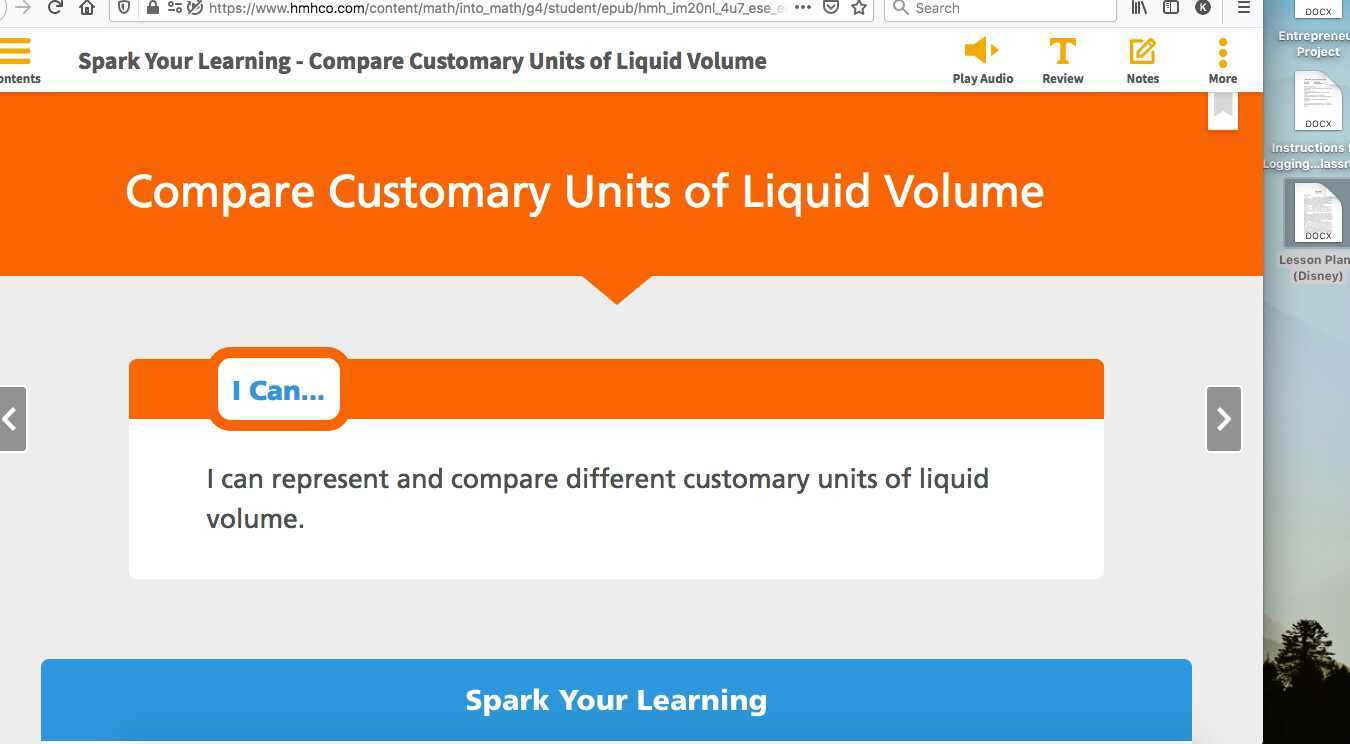 Customary Units of Liquid Volume