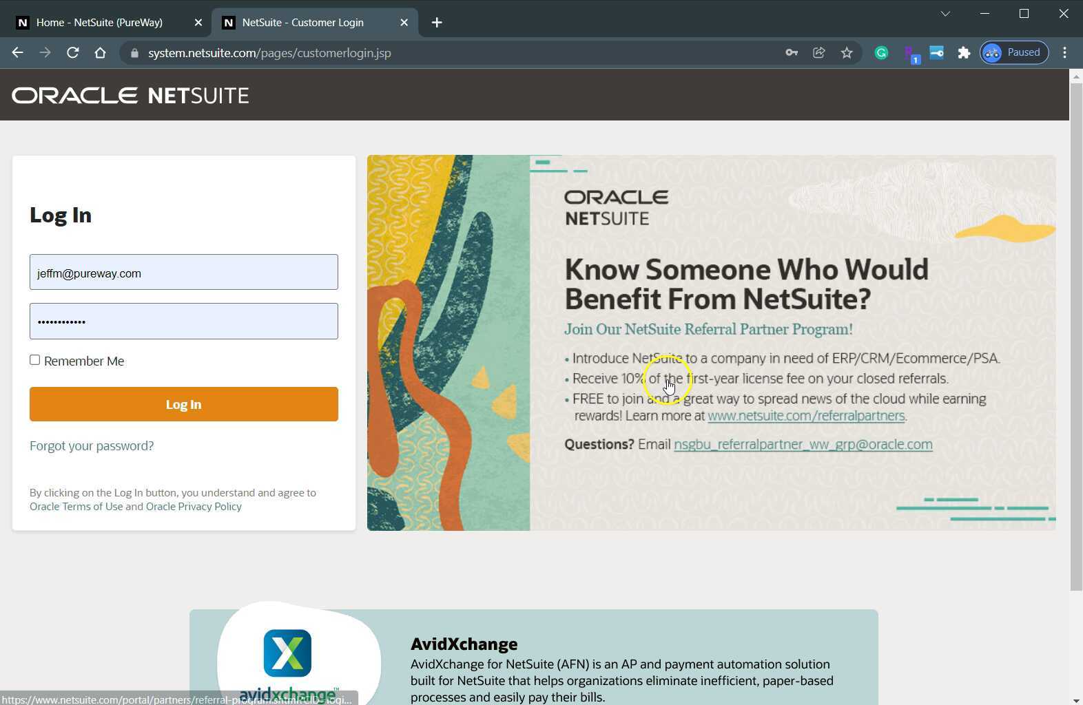 Netsuite Basic Navigation