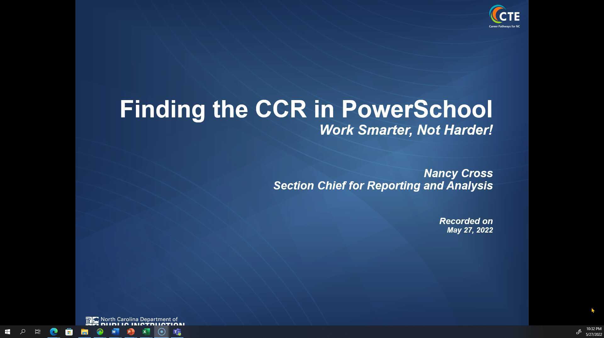 Finding the CCR May 2022
