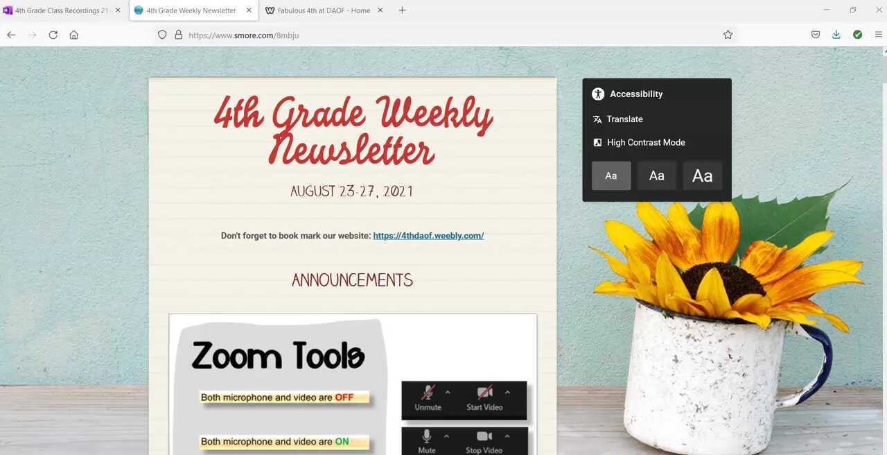 4th Grade PPU Week 3, Zoom, NWEA, and Class recording links