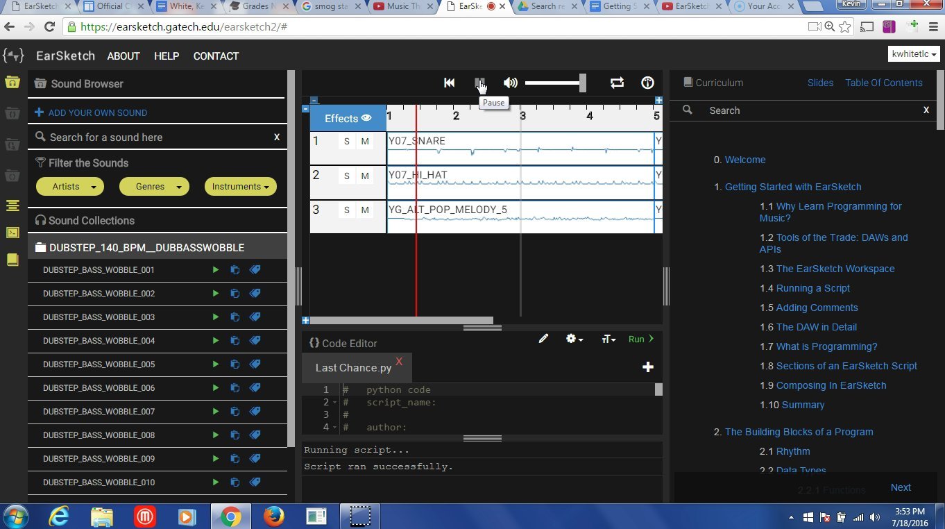 EarSketch Tutorial Basics