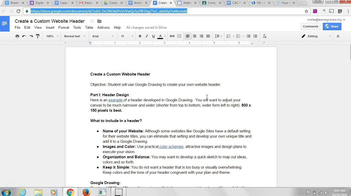 Googel Drawing Header