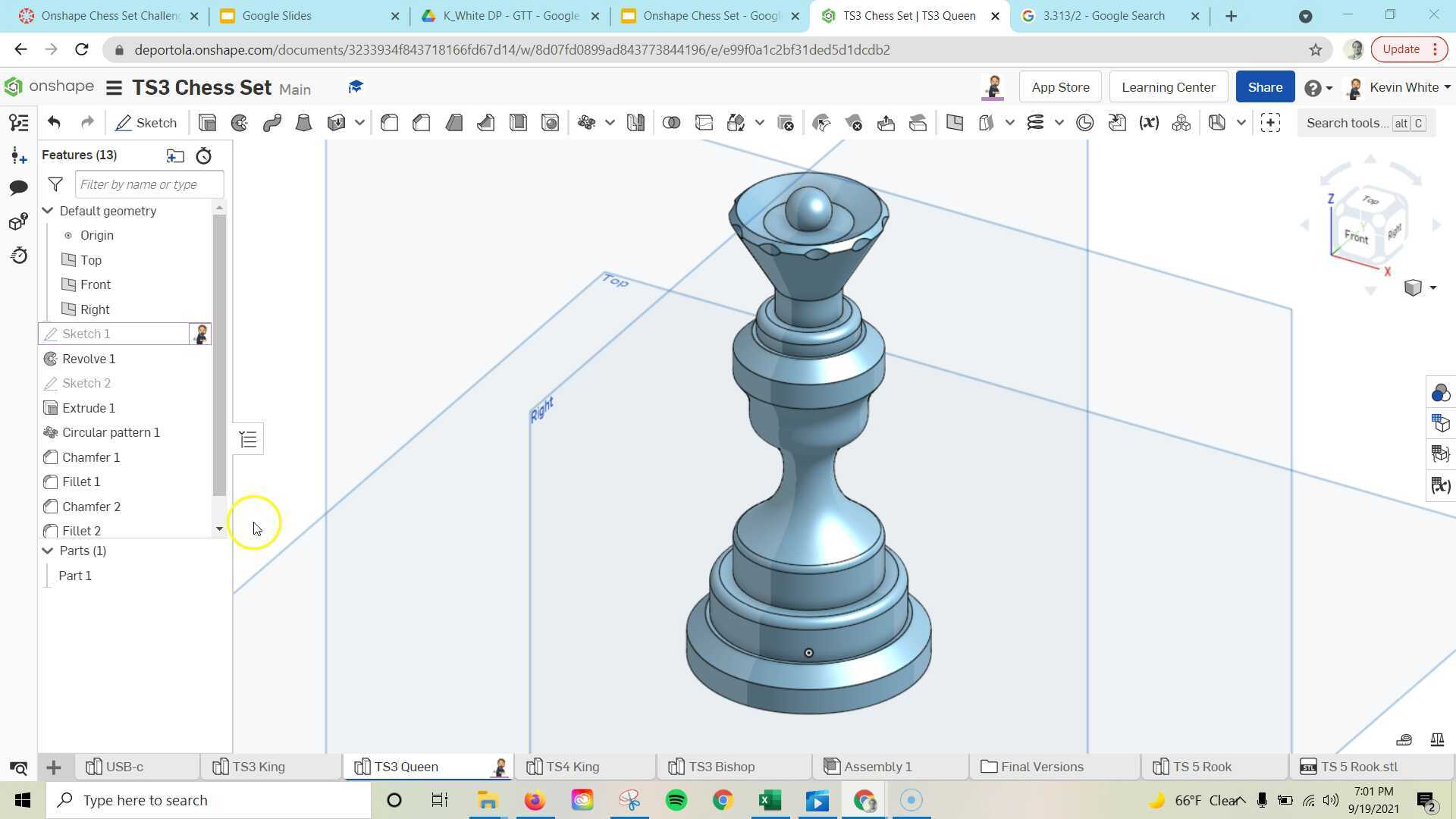 Onshape Chess Queen