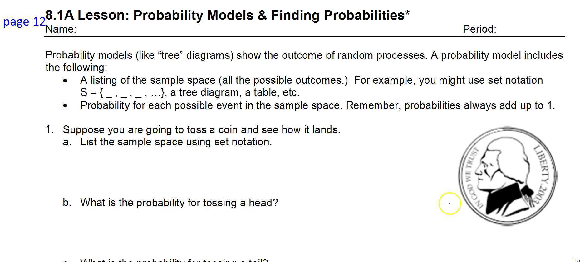Math A Lesson 8.1A Part 1