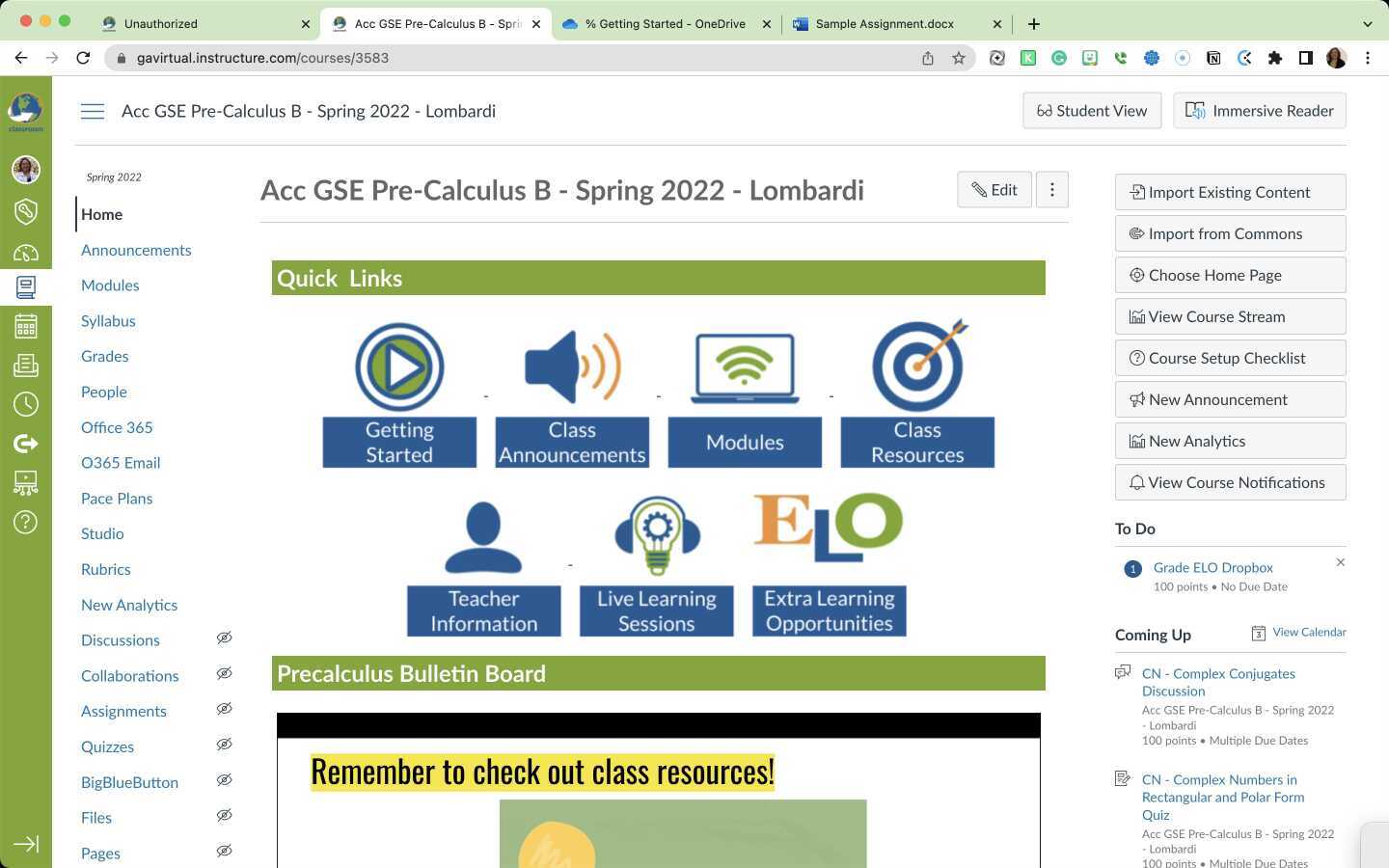 01 AFQ and Assignment Checklist