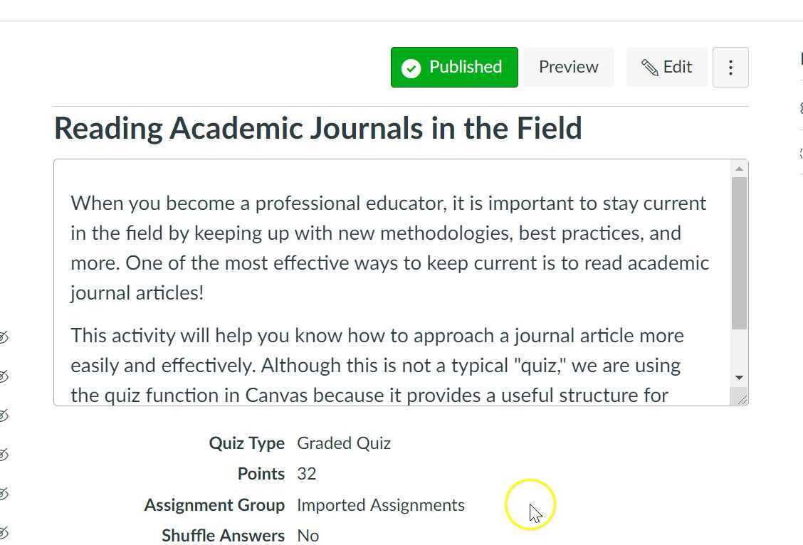 Reading Academic Journals in the Field of Education