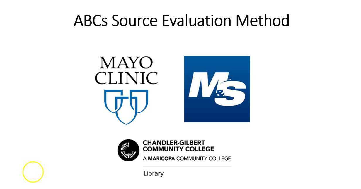 ABCs Method of Source Evaluation-FON