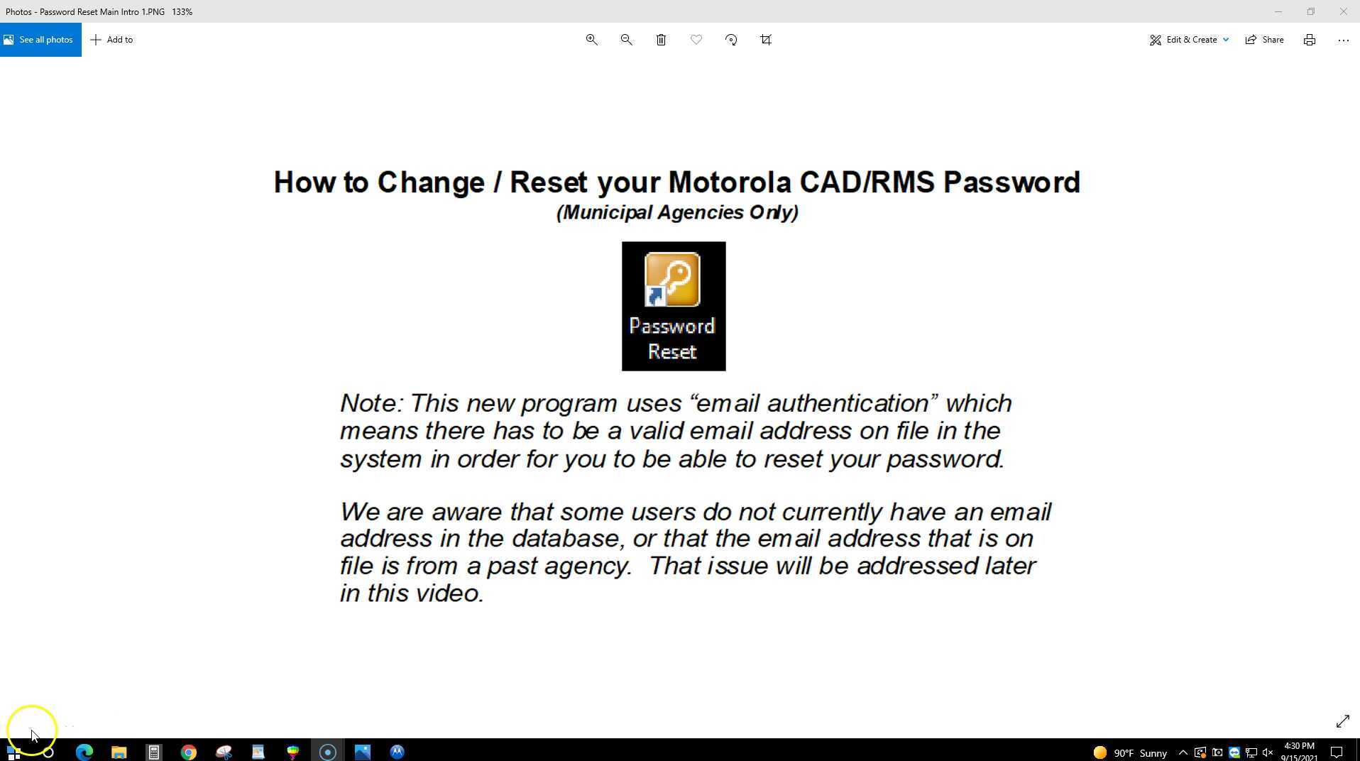 How to Change Your CAD/RMS Password