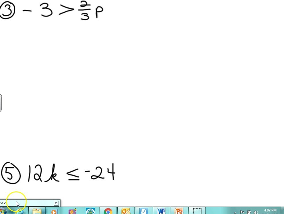 One Step Inequalities (Multiply and Divide)