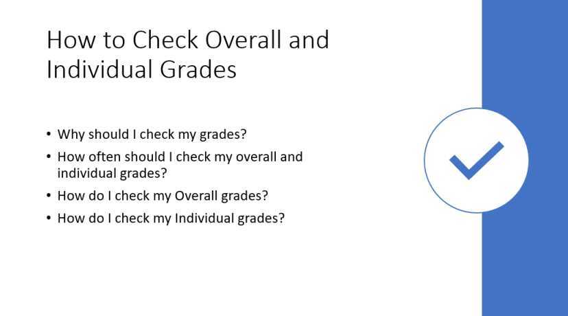 How to check your Individual and Overall Grades
