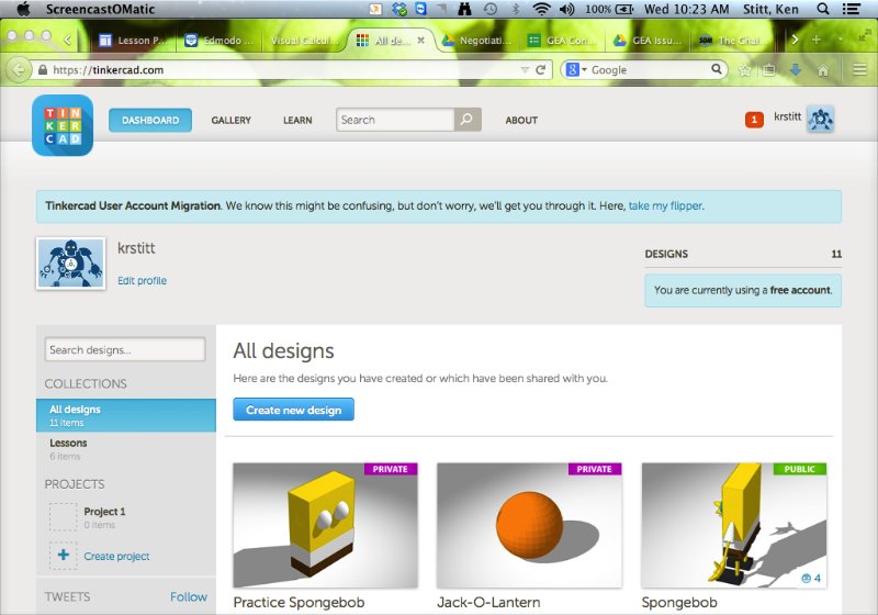 How to share Tinkercad Designs.