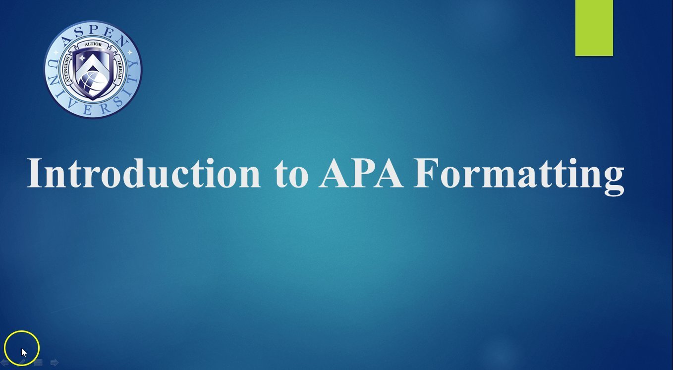 Introduction to APA Formatting (b)