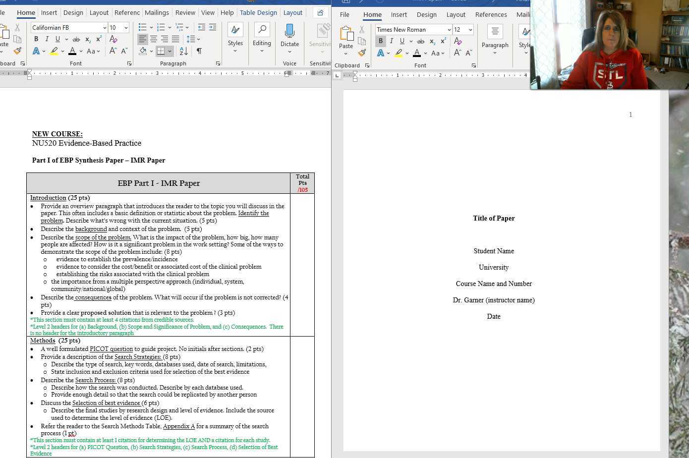 NU520 - Dr. Garner's Video Note for IMR Paper