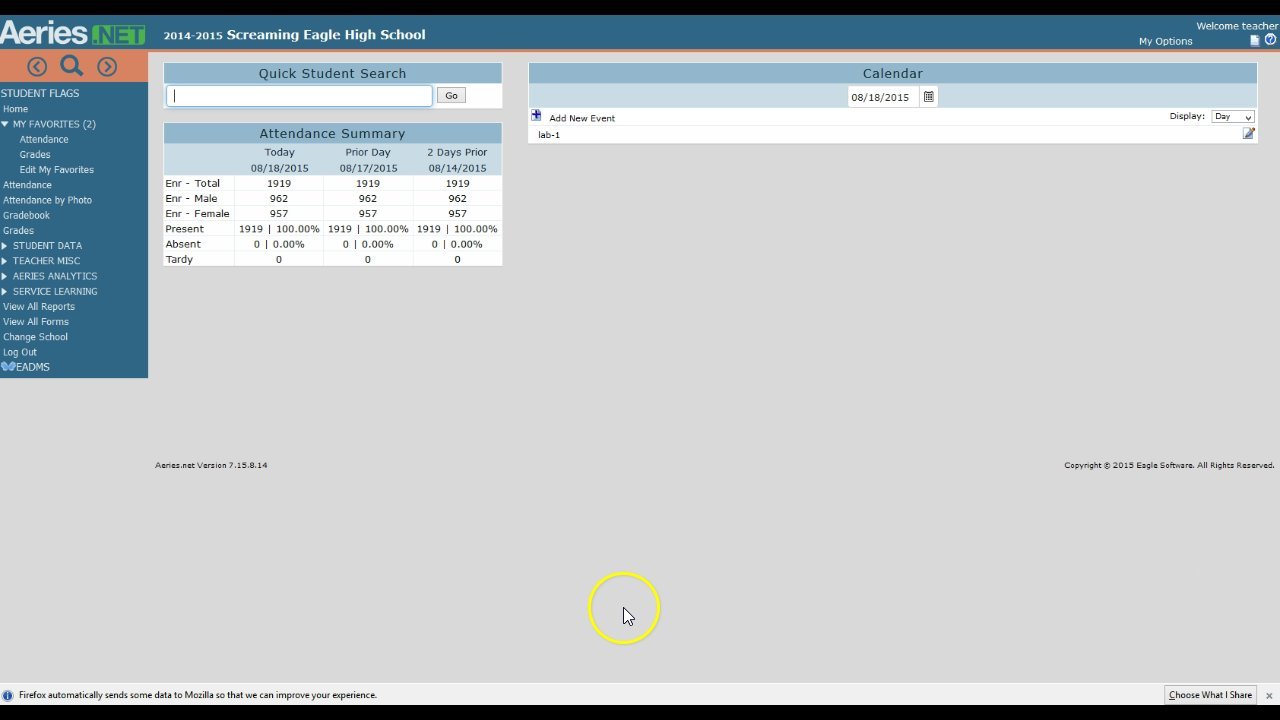 Aeries.Net Student Data
