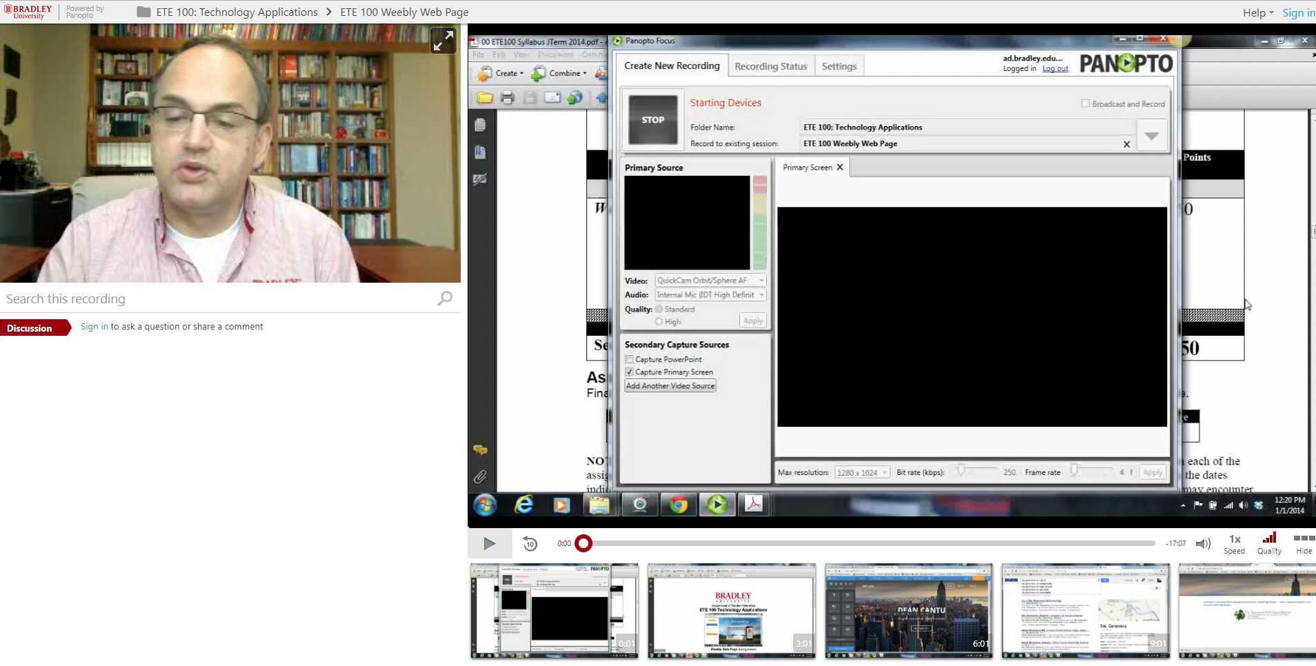 ETE 100 Weebly Website Assignment Overview Part II