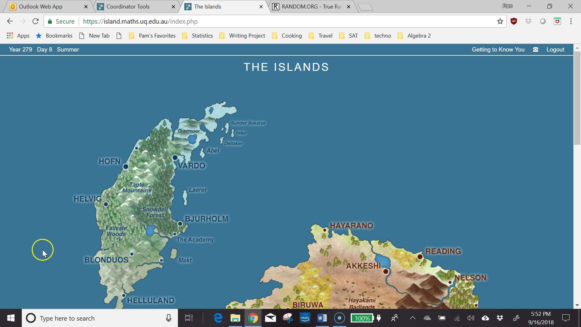 Islands: How to take a Random Sample