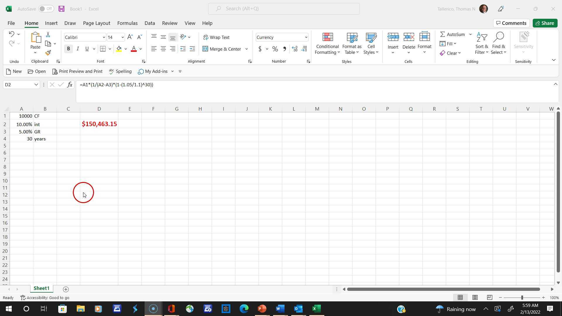 excel growing annuity