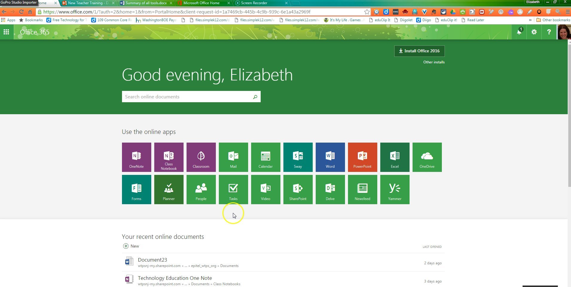 Lesson Plans into OneNote