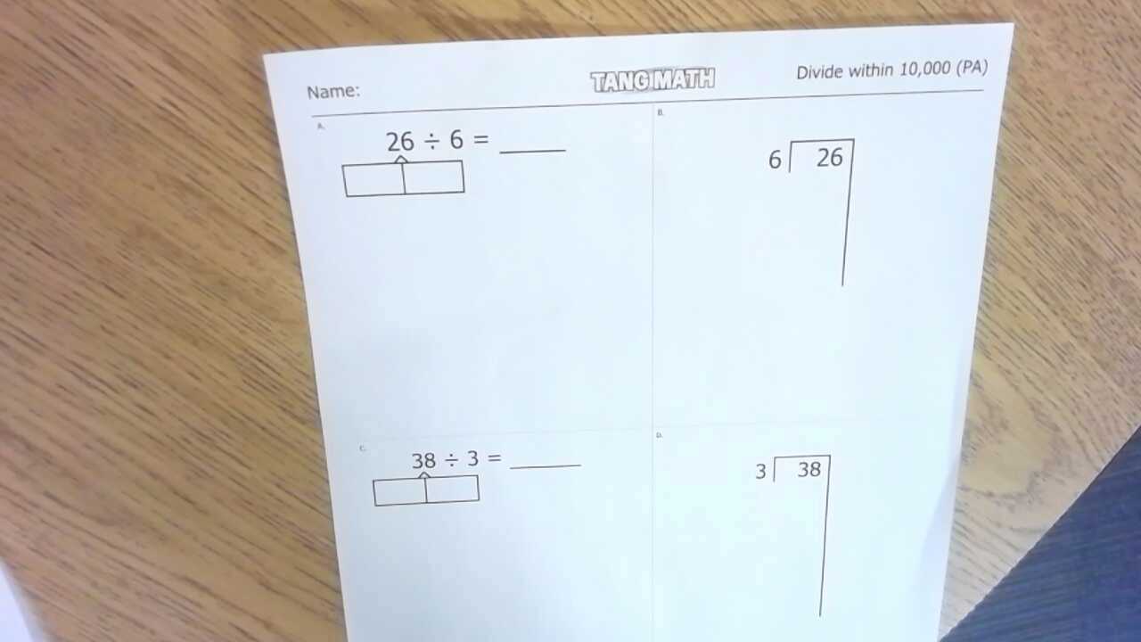 Division - Number Bonds 1/6
