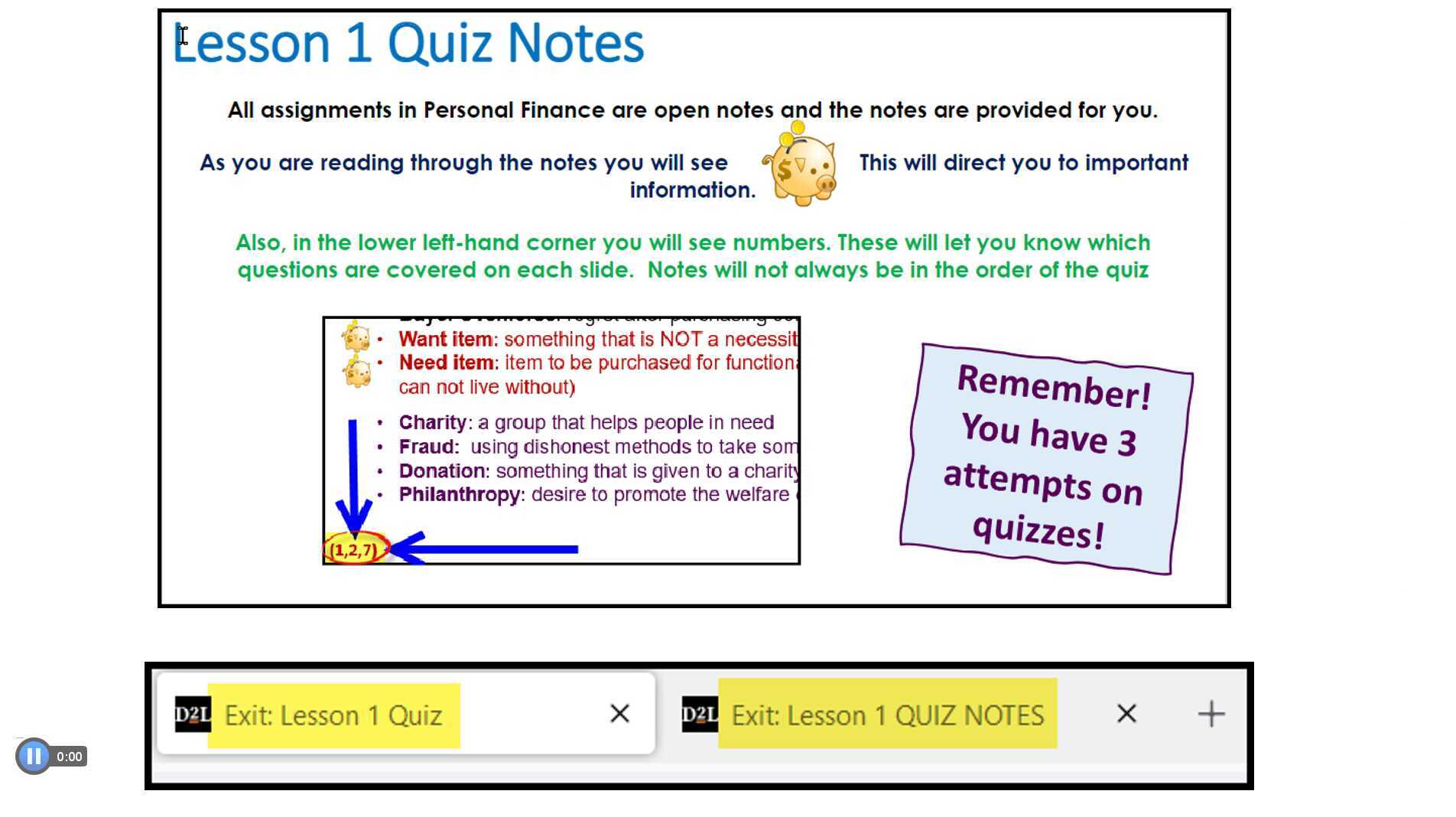 2324 Using Notes on Quizzes and Tests