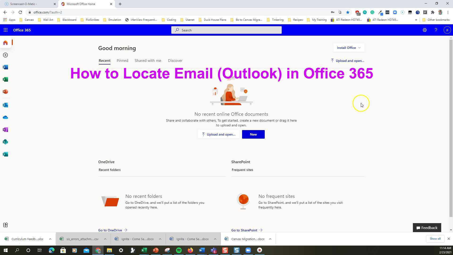 How to Locate Email (Outlook) in Office 365