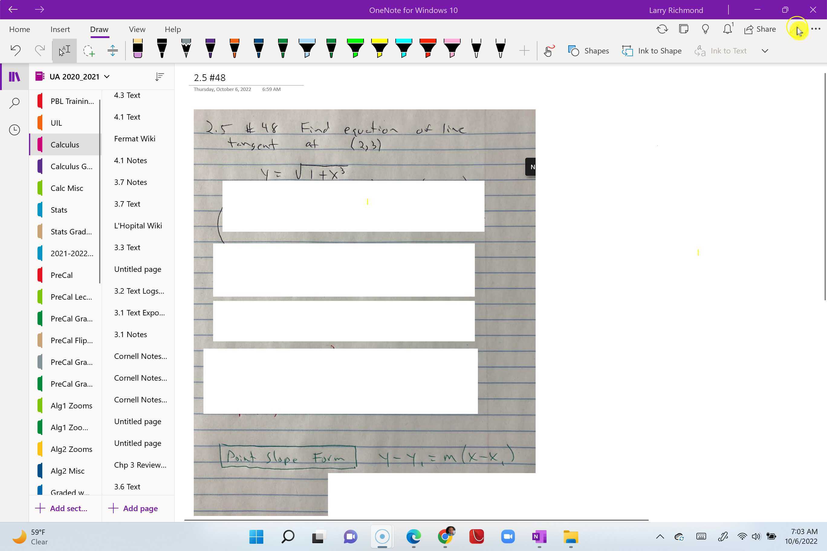 Calculus Sec 2.5 #48 Chain Rule with Square root and poly Find equation ...