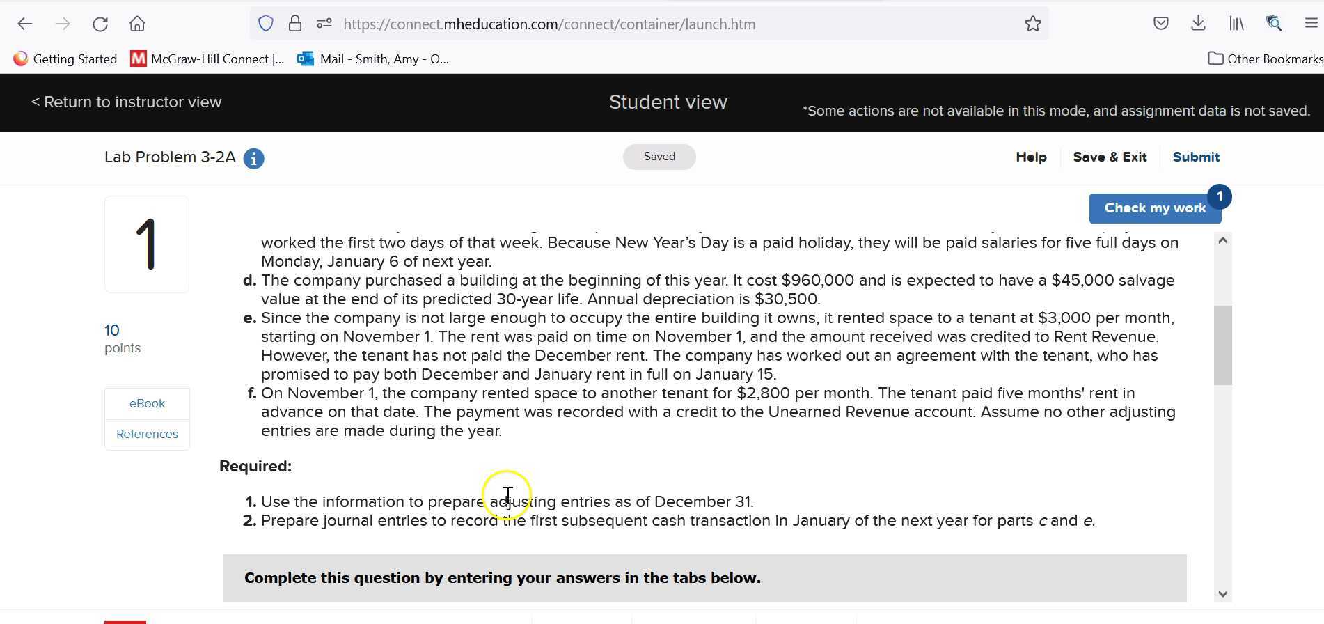 Accounting 103 Lab 3-2A