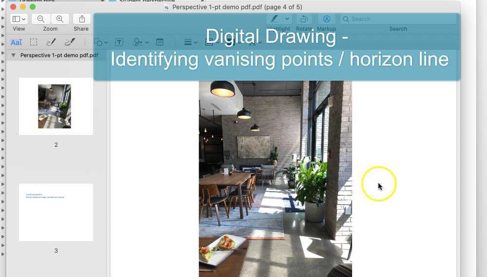 Digital perspective drawing