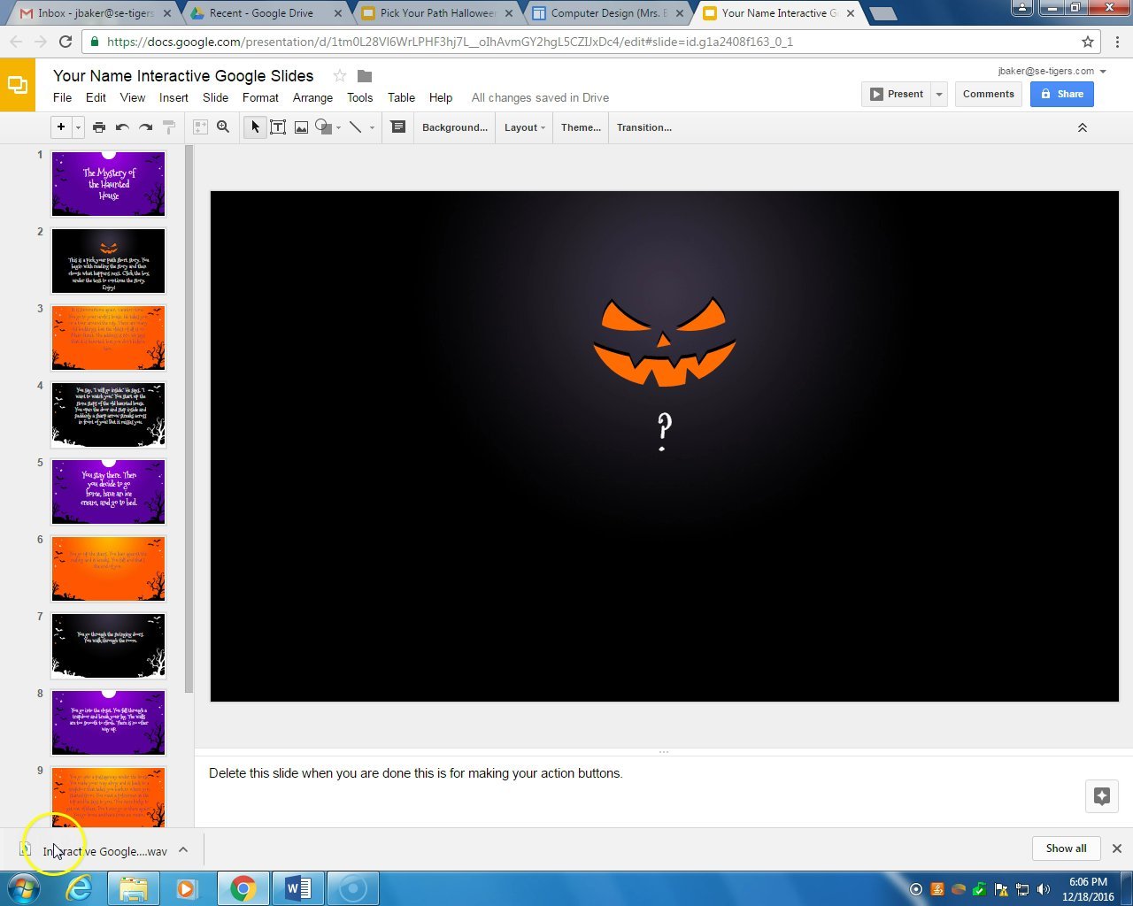 Interactive Google Slides - Creating your Action Buttons