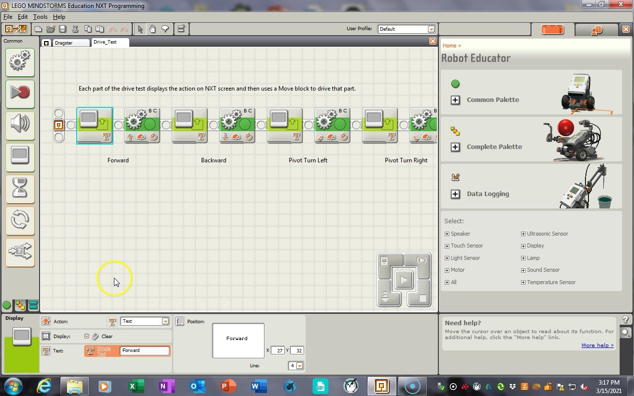 EV3 five minute bot coding